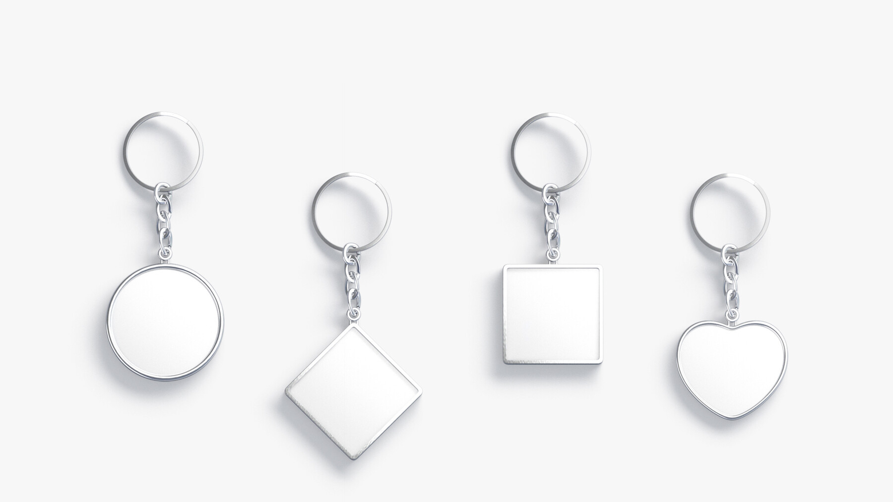 ArtStation - Keychain Shapes set - round square rhombus heart key tag ...