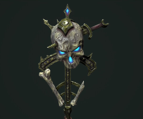 ArtStation - Undead staff | Game Assets