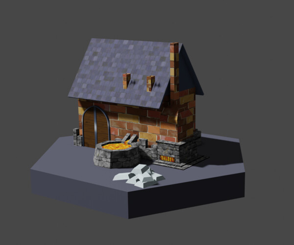 ArtStation - Iron work building | Game Assets