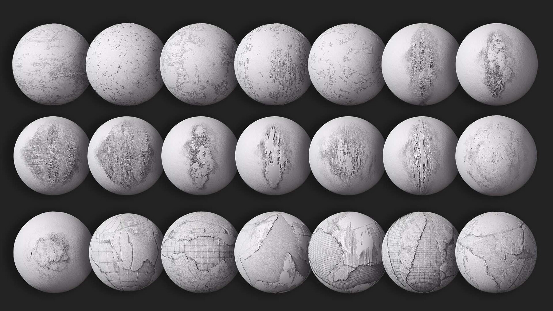 ArtStation - 150 Imperfections and Cracks Alpha Vol.05 | Brushes