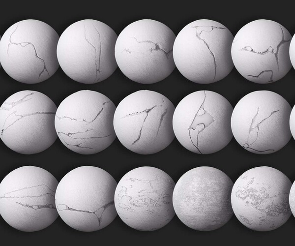 ArtStation - 150 Imperfections and Cracks Alpha Vol.05 | Brushes