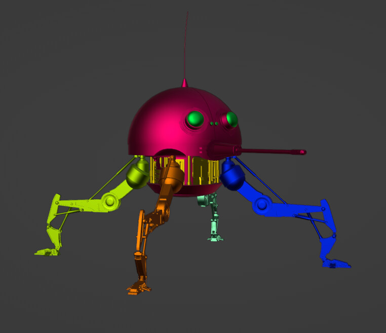 ArtStation - Dwarf Spider Droid | Game Assets