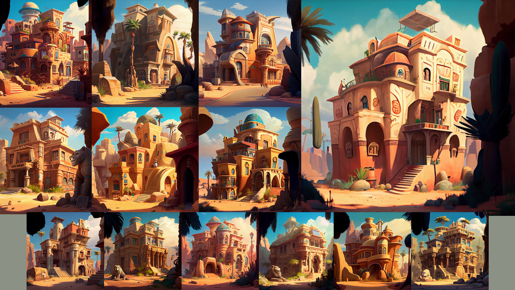 ArtStation - 200 Egyptian houses Illustration Pack Vol.01 | Artworks