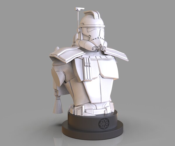 ArtStation - Clone Trooper Captain Rex Bust | Resources