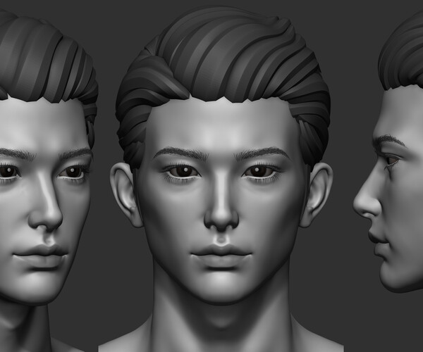 ArtStation - Asian average Realistic character man woman zbrush male ...