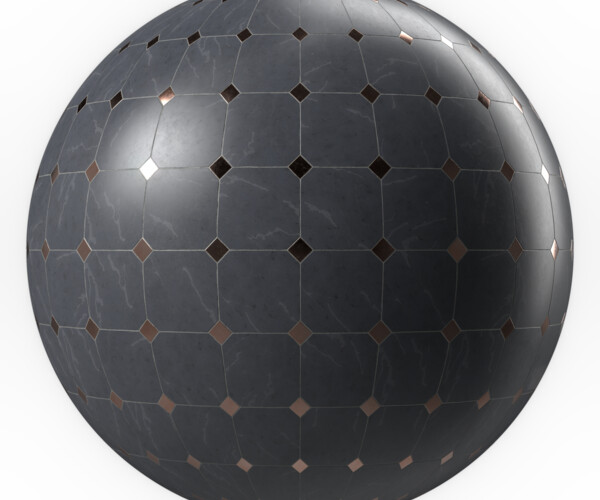 ArtStation - Marble Tile Materials 12- Marble Mixed by Metal Tile - Pbr ...