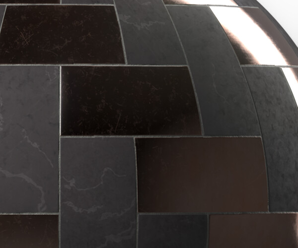 ArtStation - Marble Tile Materials 12- Marble Mixed by Metal Tile - Pbr ...
