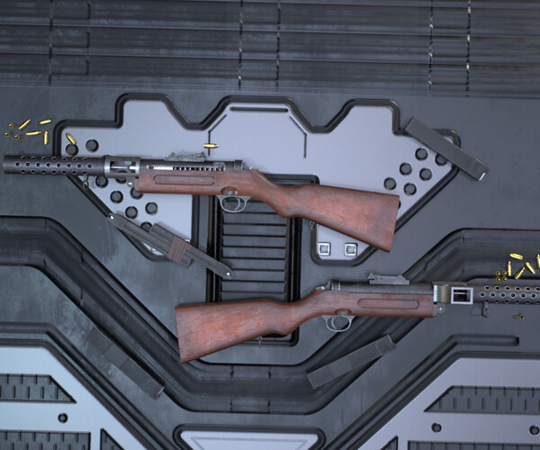 ArtStation - MP-28 II gun | Game Assets