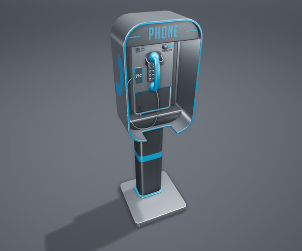 ArtStation - Stylized Phone Booth | Game Assets