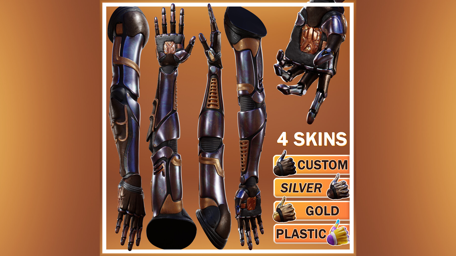 ArtStation - Humanoid Robot Arm 3D | Game Assets