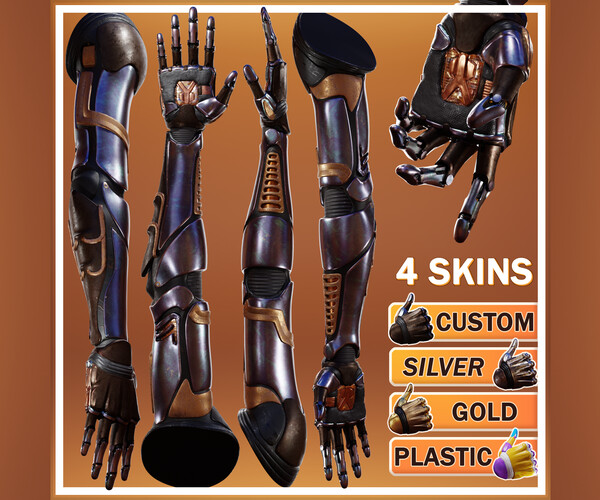 ArtStation - Humanoid Robot Arm 3D | Game Assets