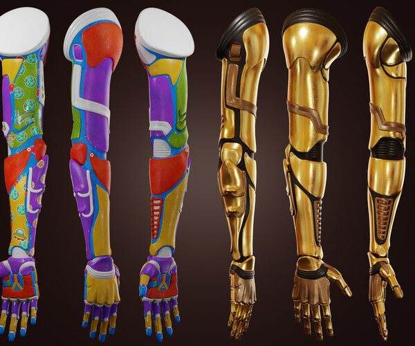 ArtStation - Humanoid Robot Arm 3D | Game Assets