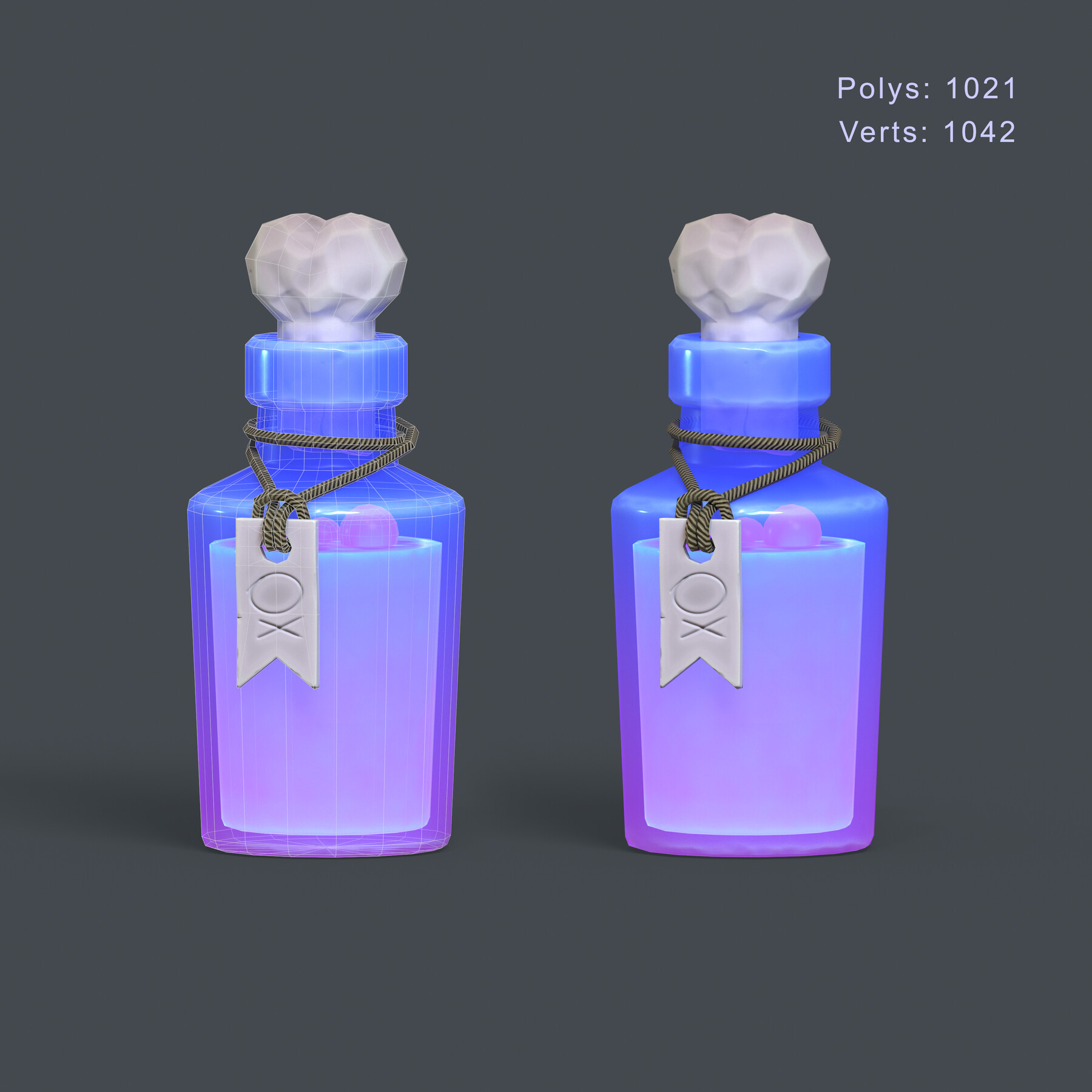 ArtStation - Magic potions PBR Low Poly Game Ready Stylized 3d model | Game Assets