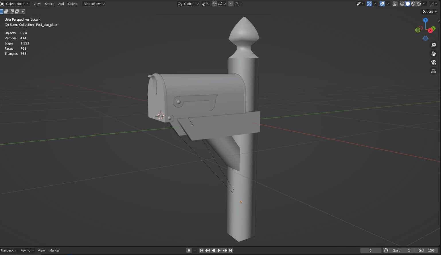 ArtStation - Post box | Game Assets