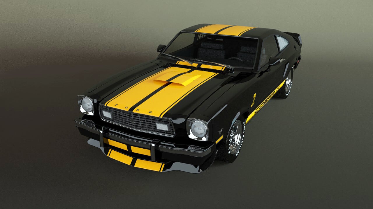 ArtStation - 1976 Ford Mustang Cobra II - 3D Model | Resources