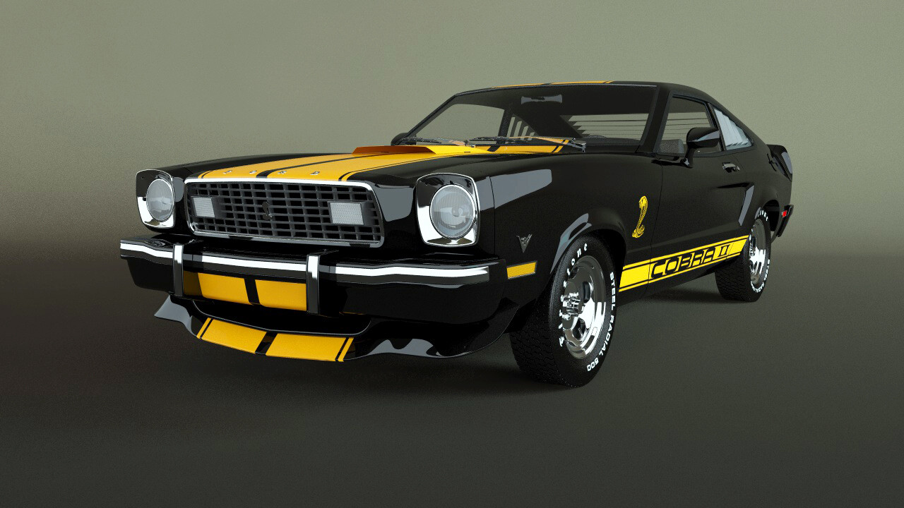 ArtStation - 1976 Ford Mustang Cobra II - 3D Model | Resources