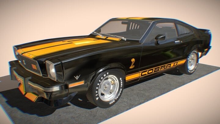 ArtStation - 1976 Ford Mustang Cobra II - 3D Model | Resources