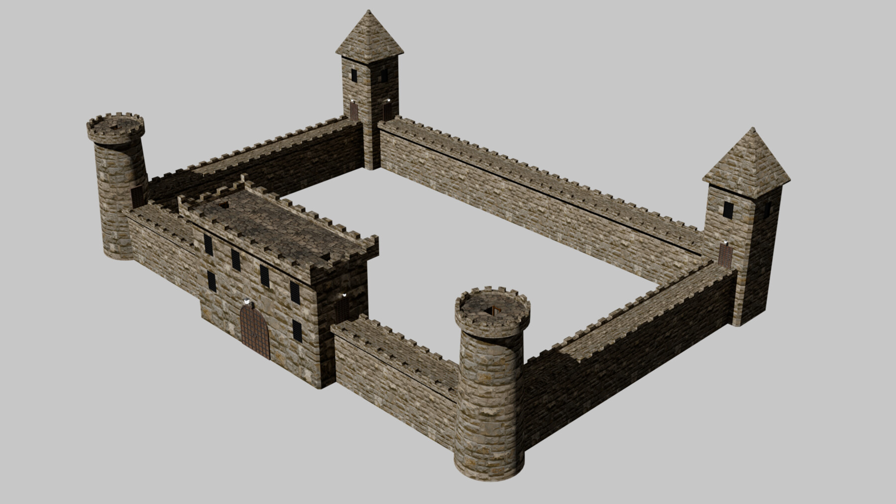 ArtStation - Modular castle Low polly 3D Model Game ready | Game Assets