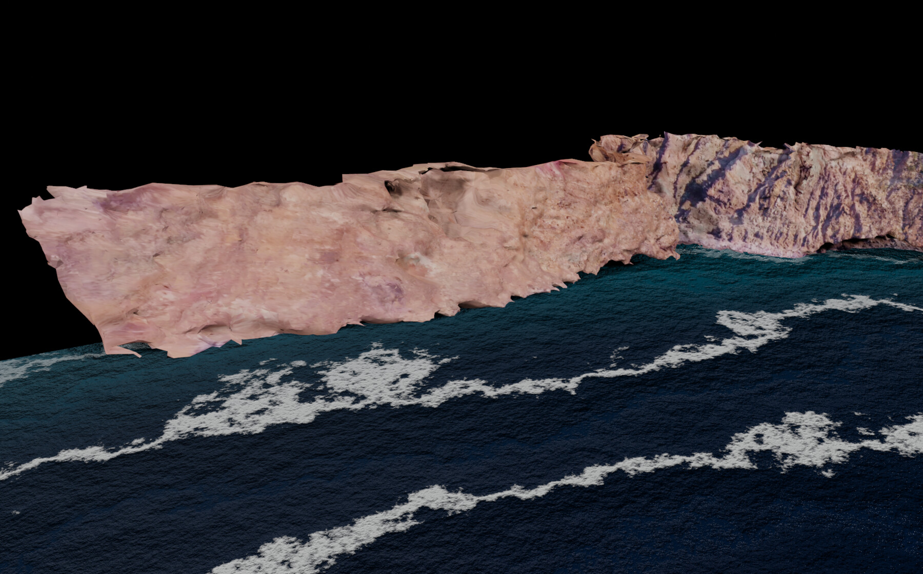 ArtStation - Photoscanned Cliffs and Procedural Ocean Texture | Game Assets