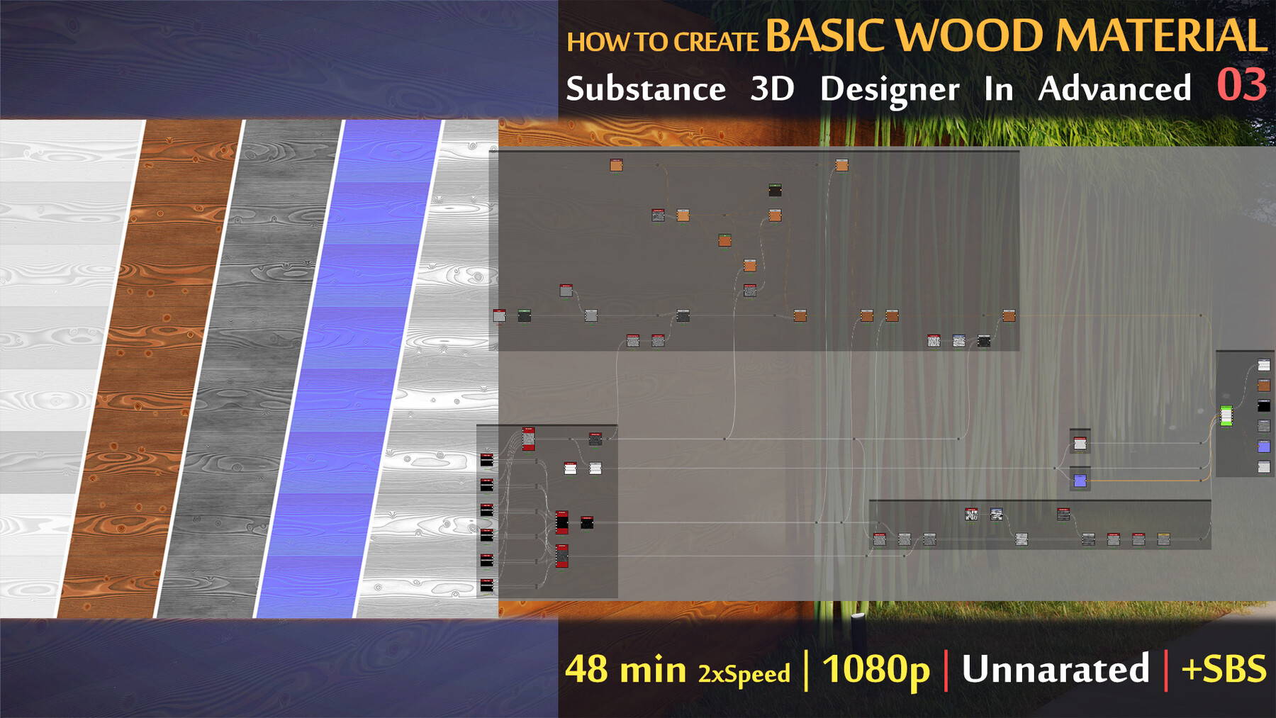 ArtStation - Basic Wood Material Tutorial | Substance Designer In ...