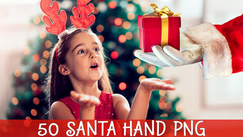 ArtStation - 50 Santa Hand Overlays, Christmas overlay, Separate PNG ...