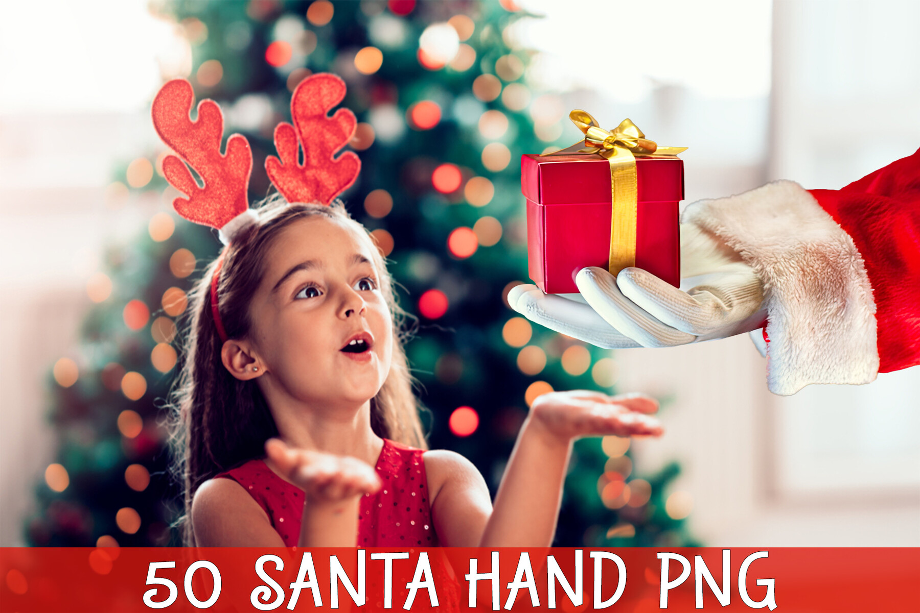 ArtStation - 50 Santa Hand Overlays, Christmas overlay, Separate PNG ...