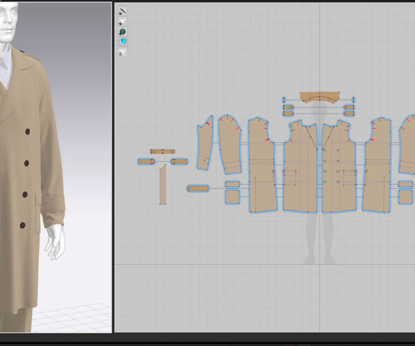 ArtStation - Military Coat, Marvelous Designer, Clo +obj, fbx | Resources