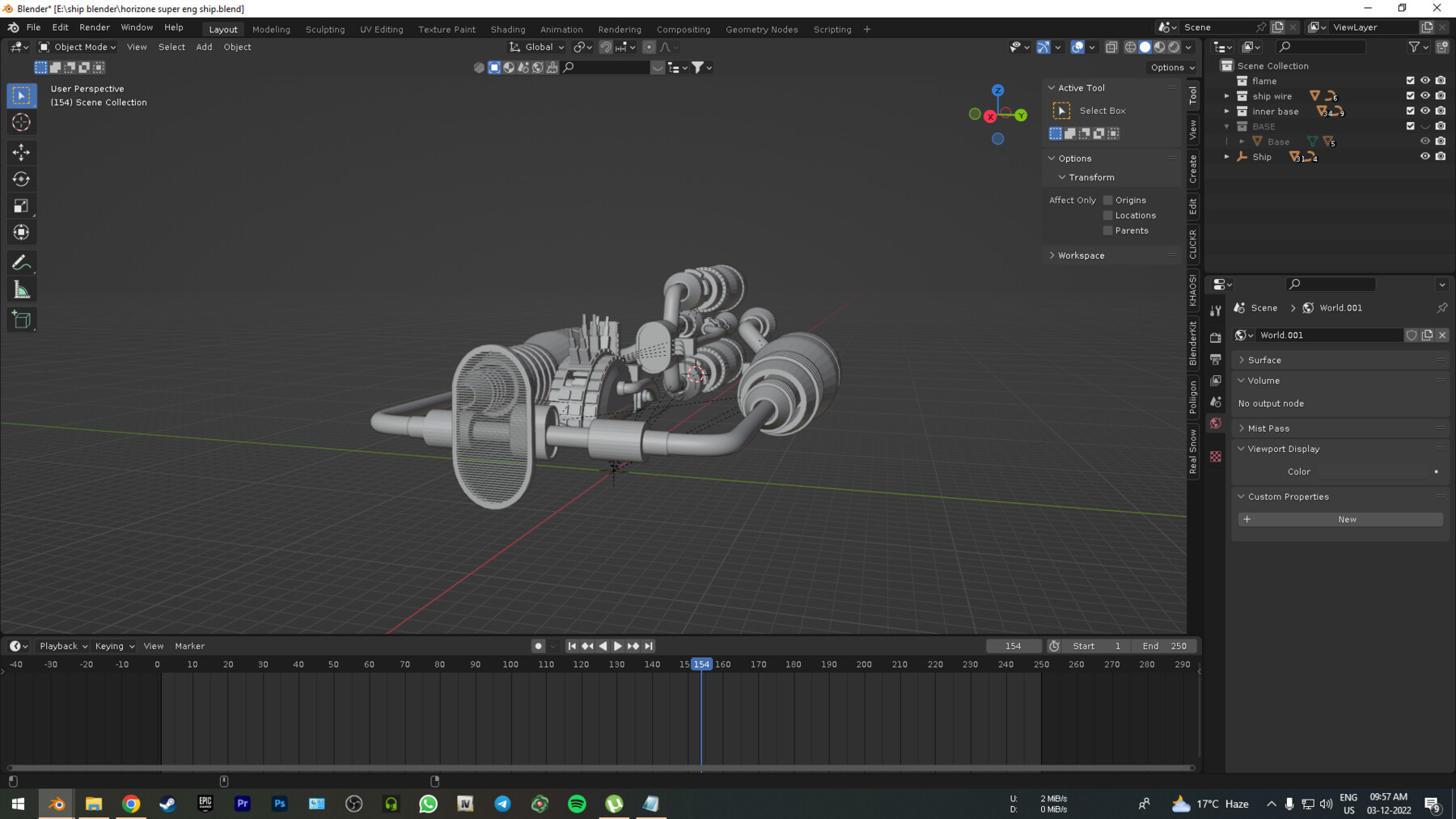 ArtStation - sci-fi ship with moving engine | Resources