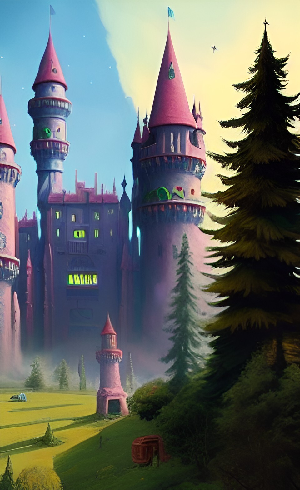 ArtStation - flying science fiction castle 6100 jpg pack wombo art ...