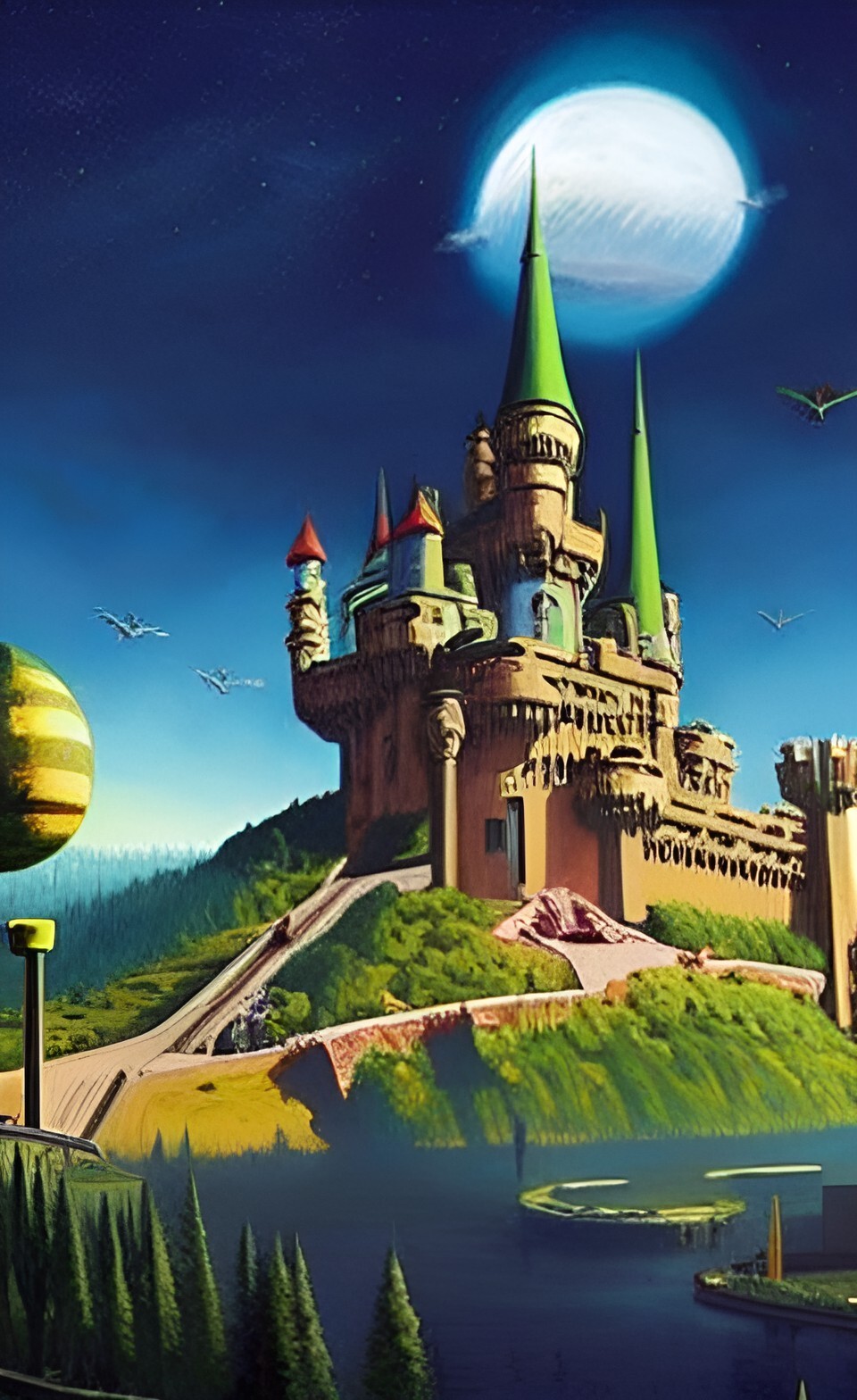 ArtStation - flying science fiction castle 6100 jpg pack wombo art ...