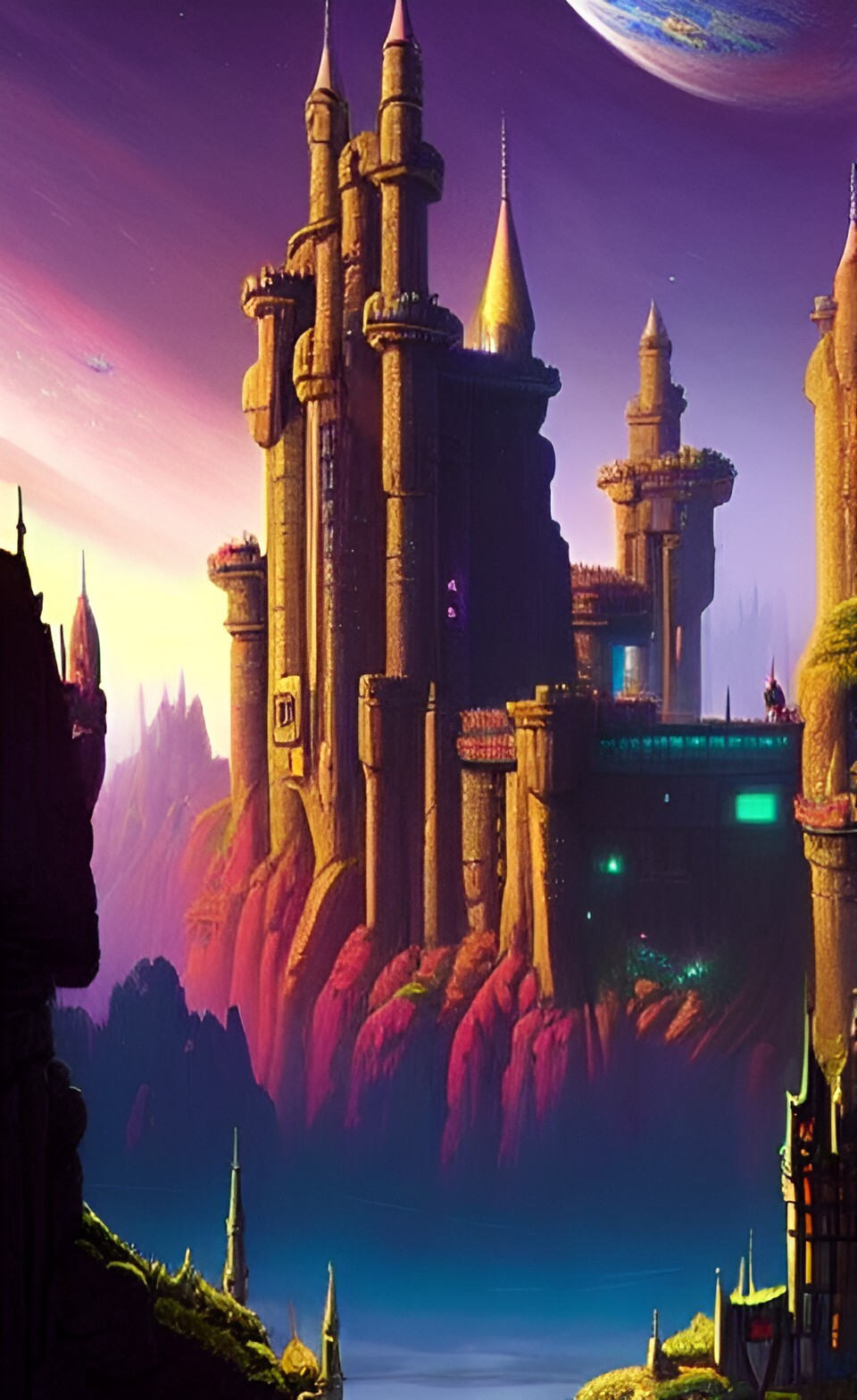 ArtStation - flying science fiction castle 6100 jpg pack wombo art ...