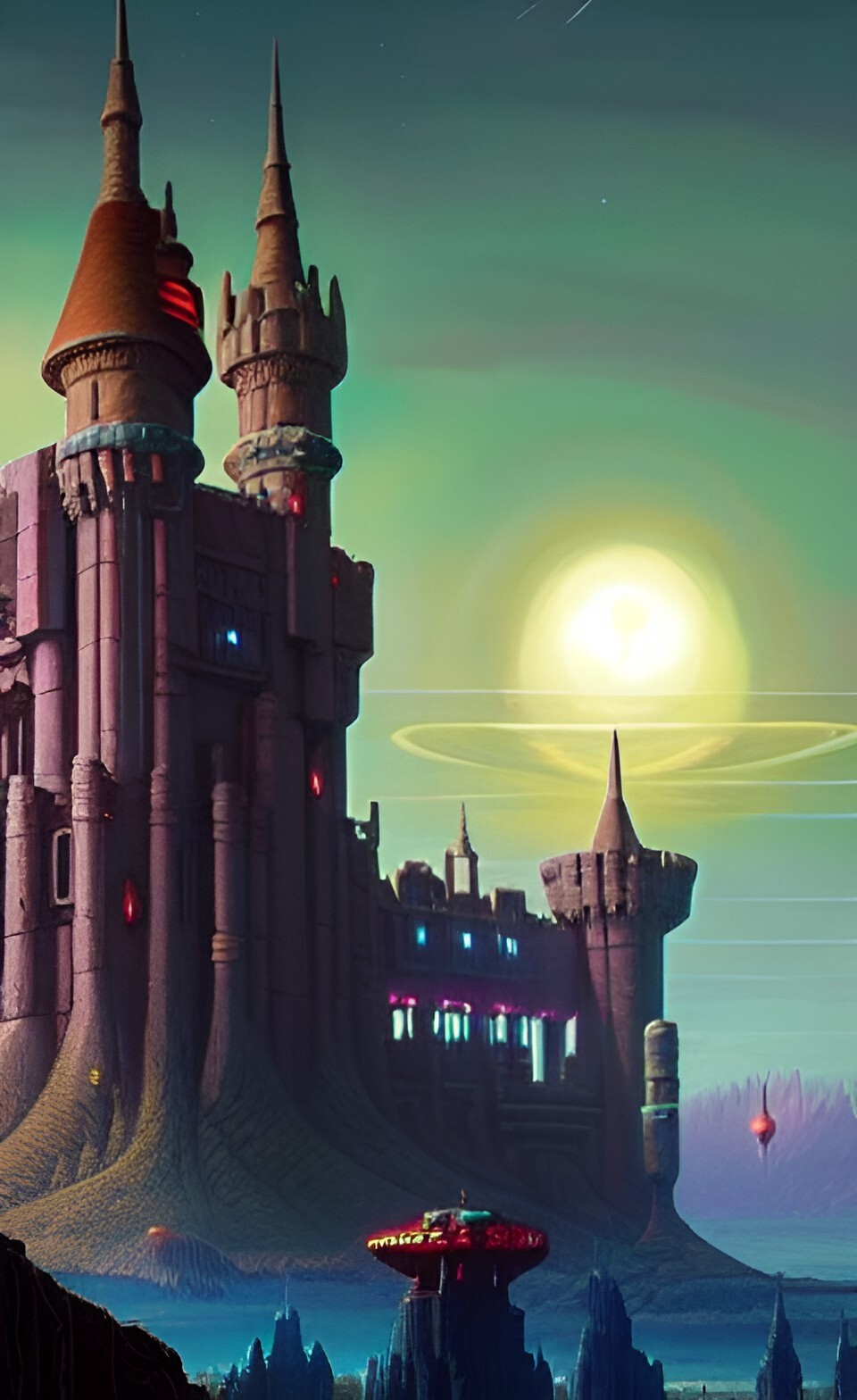 ArtStation - flying science fiction castle 6100 jpg pack wombo art ...