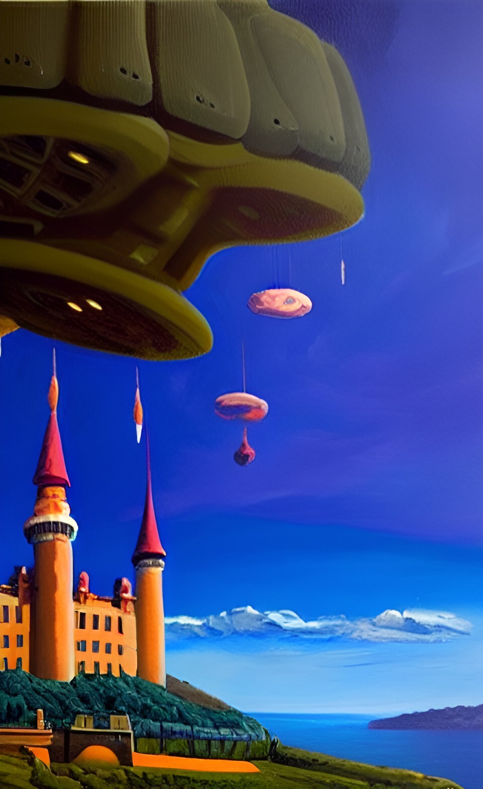 ArtStation - flying science fiction castle 6100 jpg pack wombo art ...