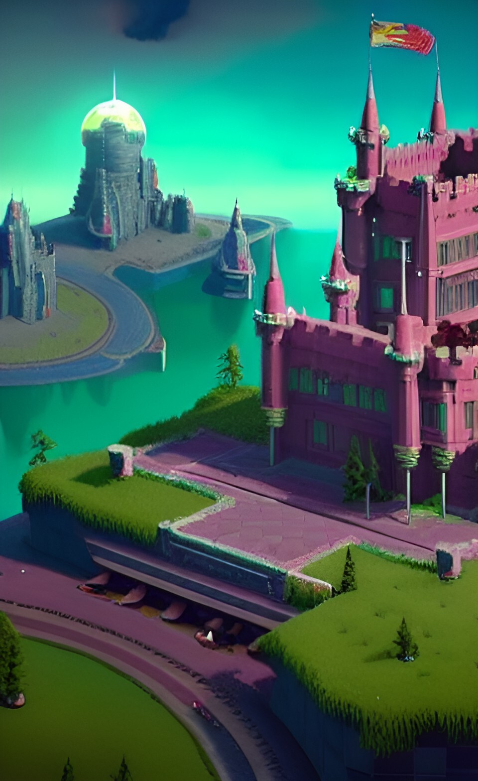 ArtStation - flying science fiction castle 6100 jpg pack wombo art ...