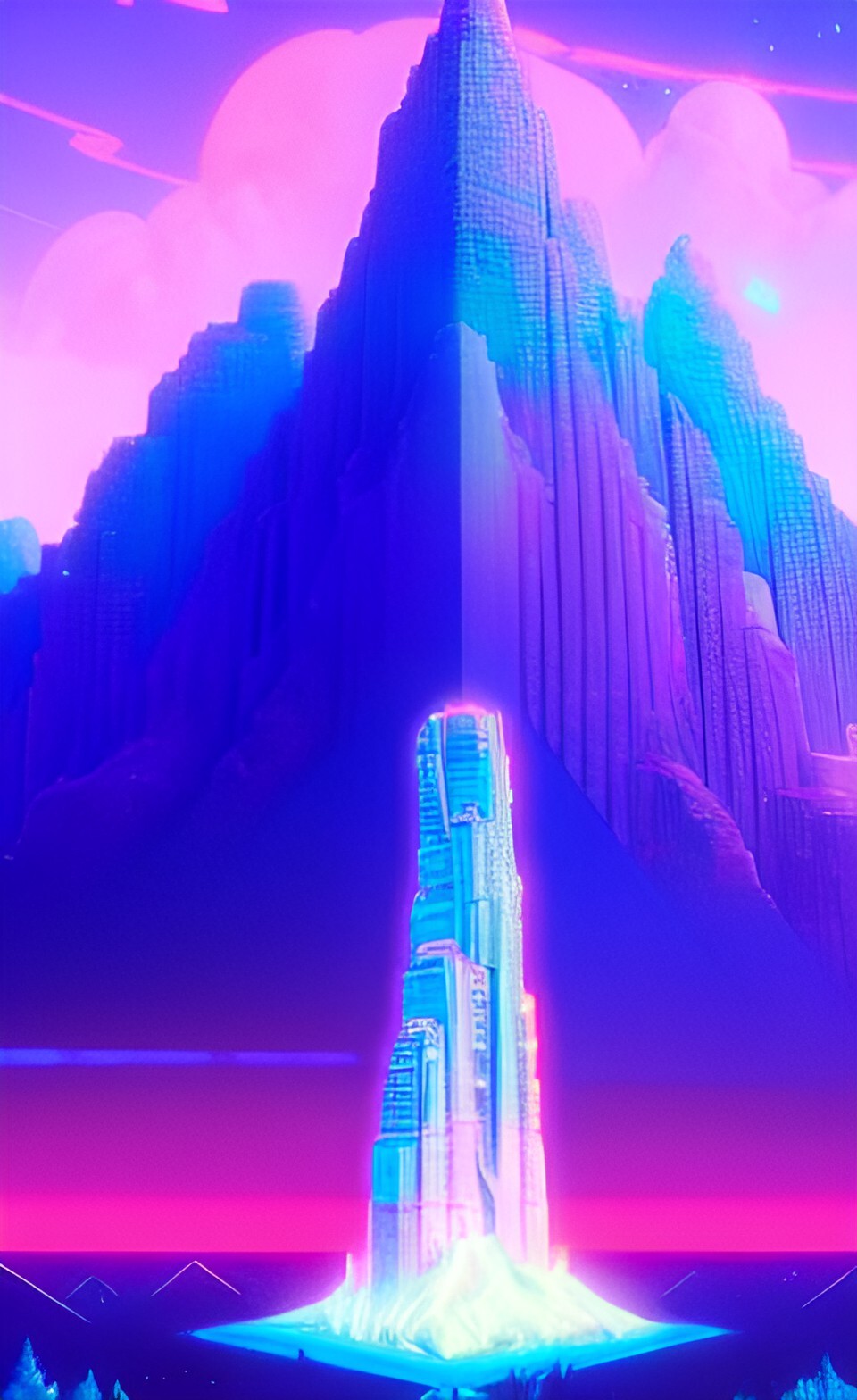 ArtStation - crystal synthwave monolith 8100 jpg pack wombo art | Artworks