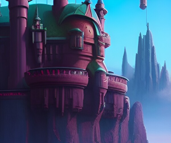 ArtStation - flying science fiction castle 6100 jpg pack wombo art ...