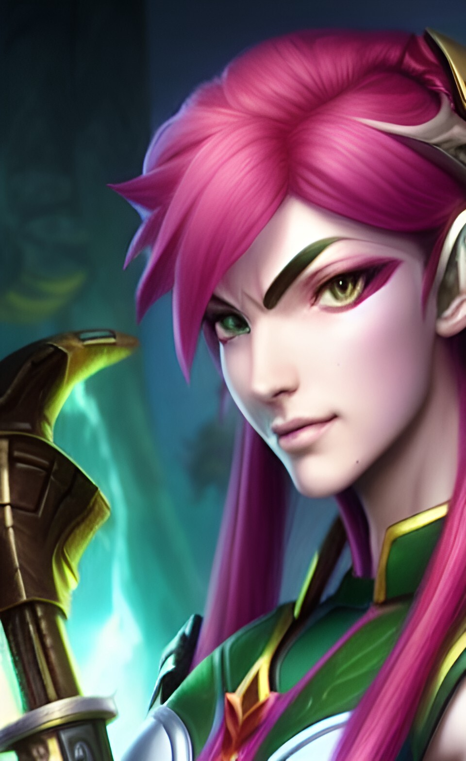 ArtStation - lunarpunk portrait of katarina 7100 jpg pack wombo art ...