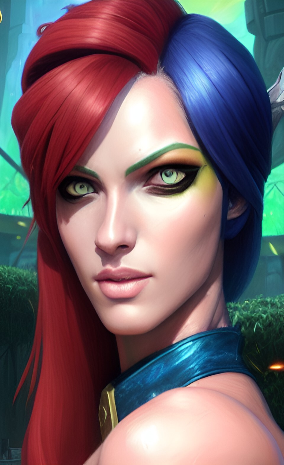 ArtStation - lunarpunk portrait of katarina 7100 jpg pack wombo art ...
