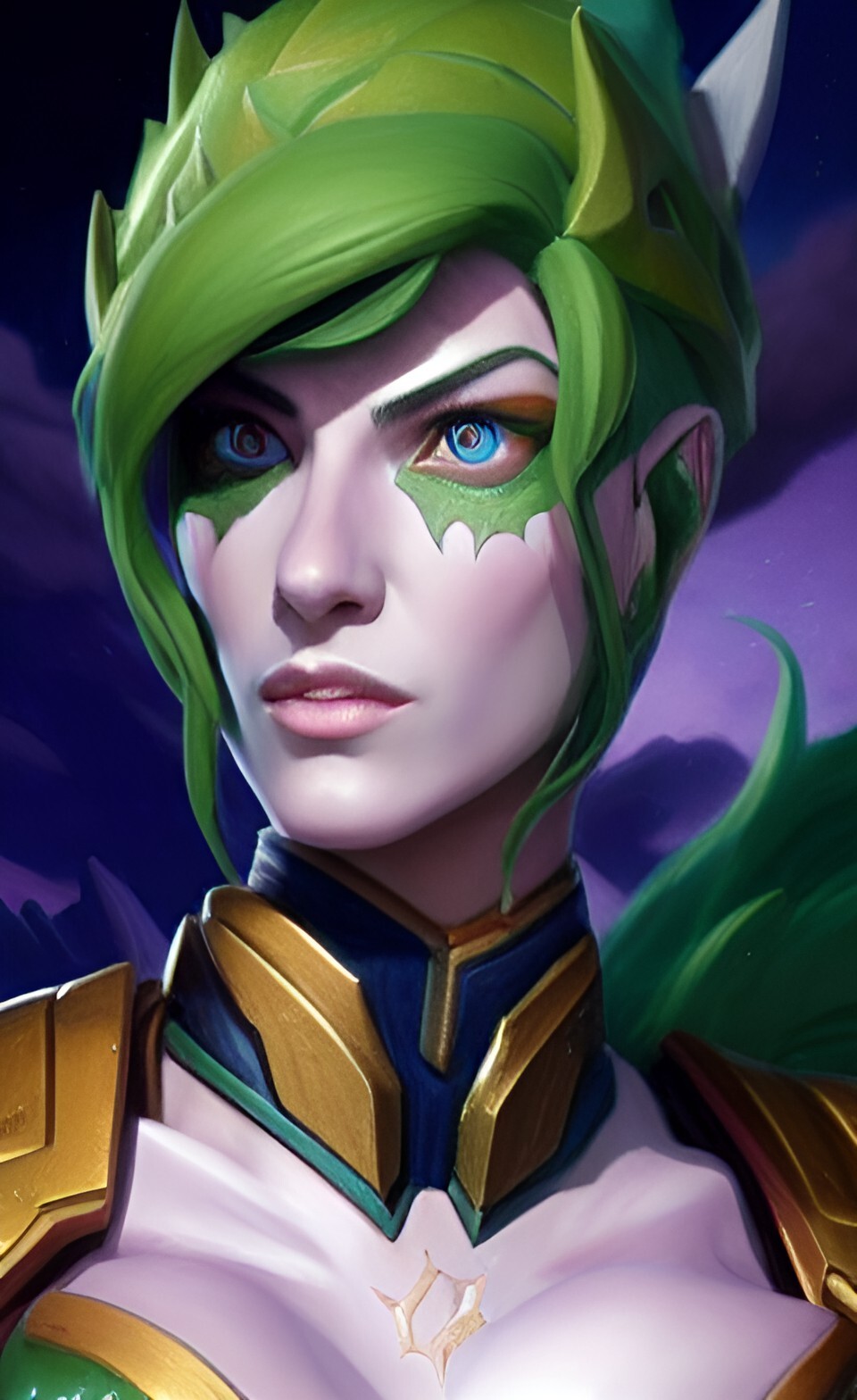 ArtStation - lunarpunk portrait of katarina 7100 jpg pack wombo art ...