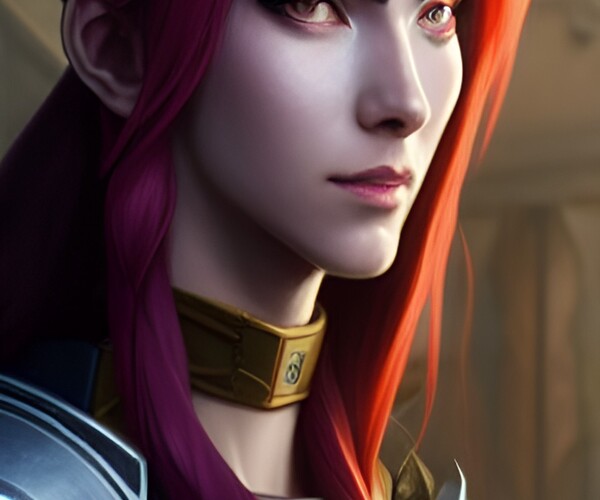ArtStation - lunarpunk portrait of katarina 7100 jpg pack wombo art ...