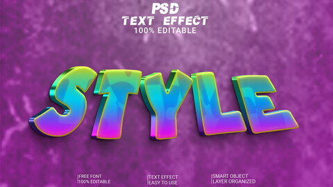 ArtStation - Style PSD fully editable text effect. Layer style PSD ...