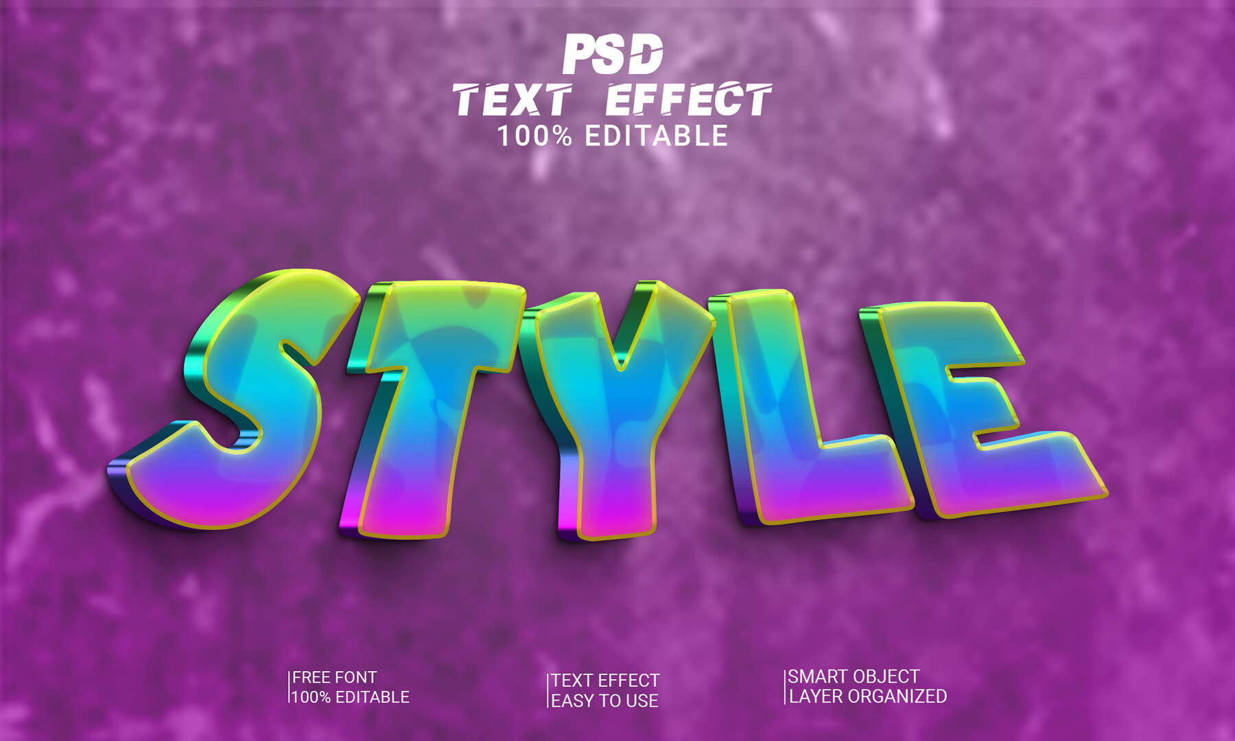 ArtStation - Style PSD fully editable text effect. Layer style PSD ...