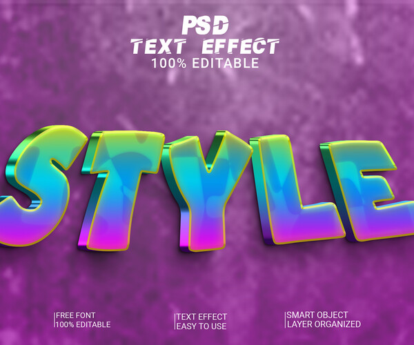 ArtStation - Style PSD fully editable text effect. Layer style PSD ...