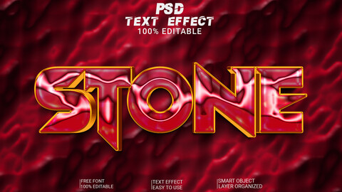 ArtStation - Stone PSD fully editable text effect. Layer style PSD ...