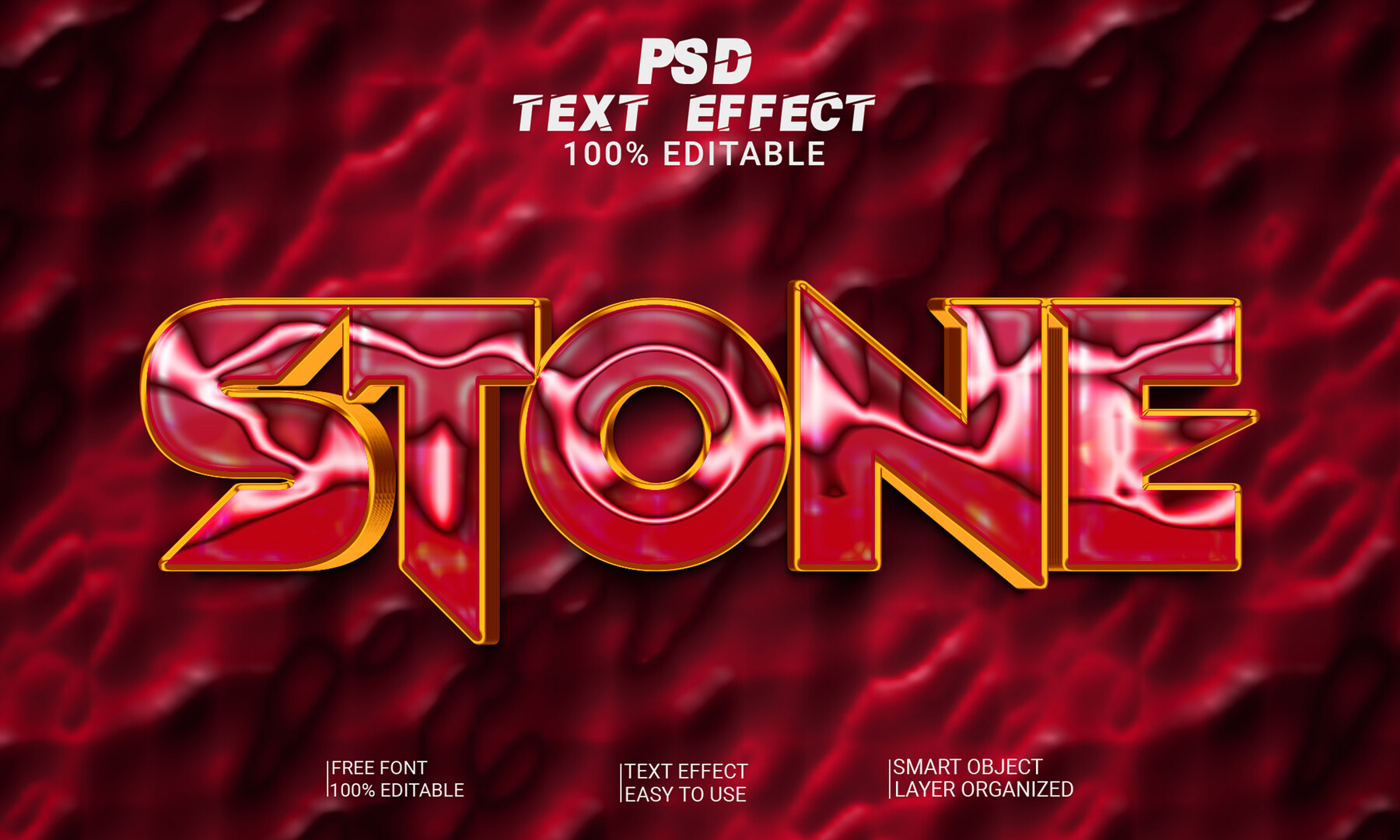 ArtStation - Stone PSD fully editable text effect. Layer style PSD ...