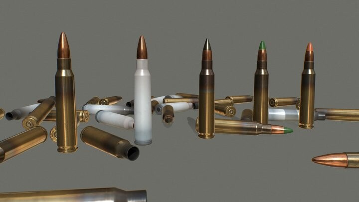 ArtStation - 5.56mm Ammo Assortment Pack - 5.56x45mm M193/M855A1/M855 ...