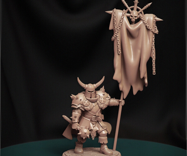 ArtStation - Warrior Standard Bearer - Armies of Chaos STL | Resources
