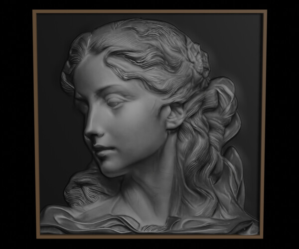ArtStation - Woman Portrait Relief #1 | Resources