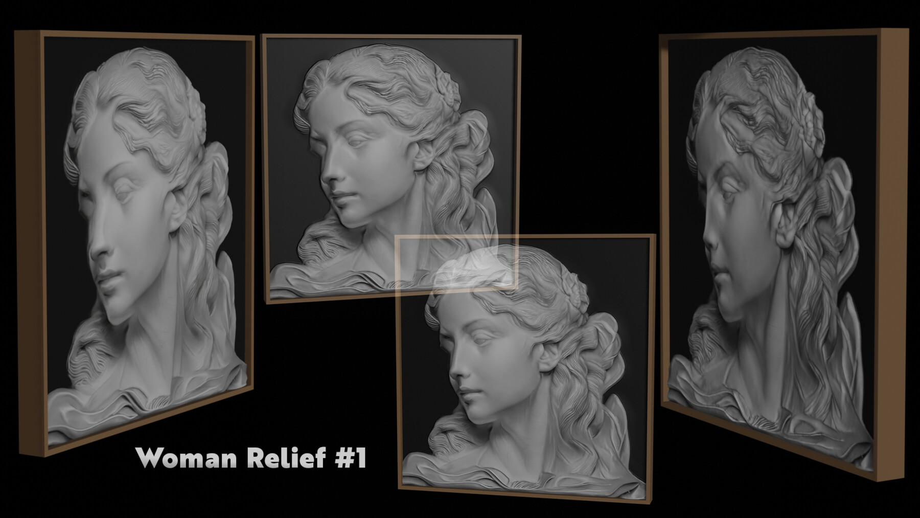 ArtStation - Woman Portrait Relief #1 | Resources