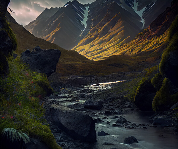 ArtStation - Mountains landscape | Artworks